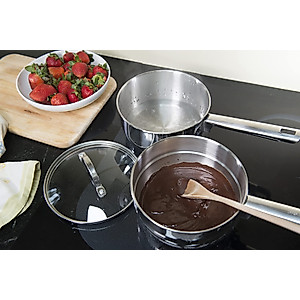 RSVP International 1-quart Induction Double Boiler, 2 Cups, Multi Color