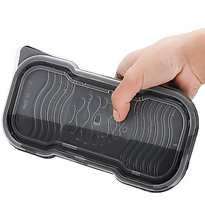 Hiceeden 50 Pack 16 Oz Meal Prep Containers with 3 Compartments, Disposable Plastic Bento Boxes Stackable To Go Food Containers Travel Lunch Boxes for Office, School, Picnic, Microwave Safe