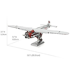 Fascinations Metal Earth Ford Trimotor 3D Metal Model Kit Bundle with Tweezers