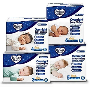Parent's Choice Overnight Baby Diapers size 5 (62 count) for 27-plus lbs