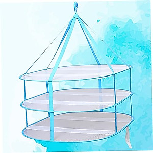 2pcs 3 Foldable Garment Rack Collapsible Laundry Drying Rack Foldable Laundry Rack Sweater Drying Rack Collapsible mesh Basket Clothes Drying Rack Drying Rack. mesh Drying Rack Air