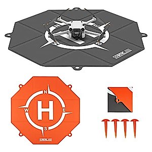 STARTRC Drone Landing Pad, Double-Sided Colors Waterproof 20 inch Helipad for DJI Mini 4K/Mini 4 Pro/Avata 2/Air 3/Mini 2 SE/Mini 3 Pro/Mavic Air 2S/Avata/RC Drone Accessories