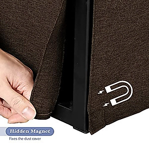 Saemoza Sofa Bed, 4 in 1 Multi Function Single Folding Ottoman Bed, Modern Sleeper Convertible Chair Adjustable Backrest Small Couch Bed for Living Room/Small Apartment, Dark Brown