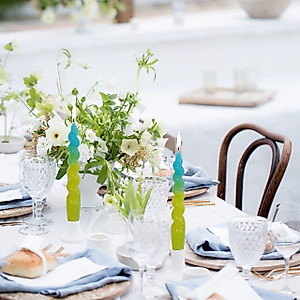 Gradient Pink Taper Candles Spiral Candlesticks 7.5Inch Handmade 4pcs Twisted Tapered Candle Unscented Dinner Candles for Wedding Holiday Family Dinner Women