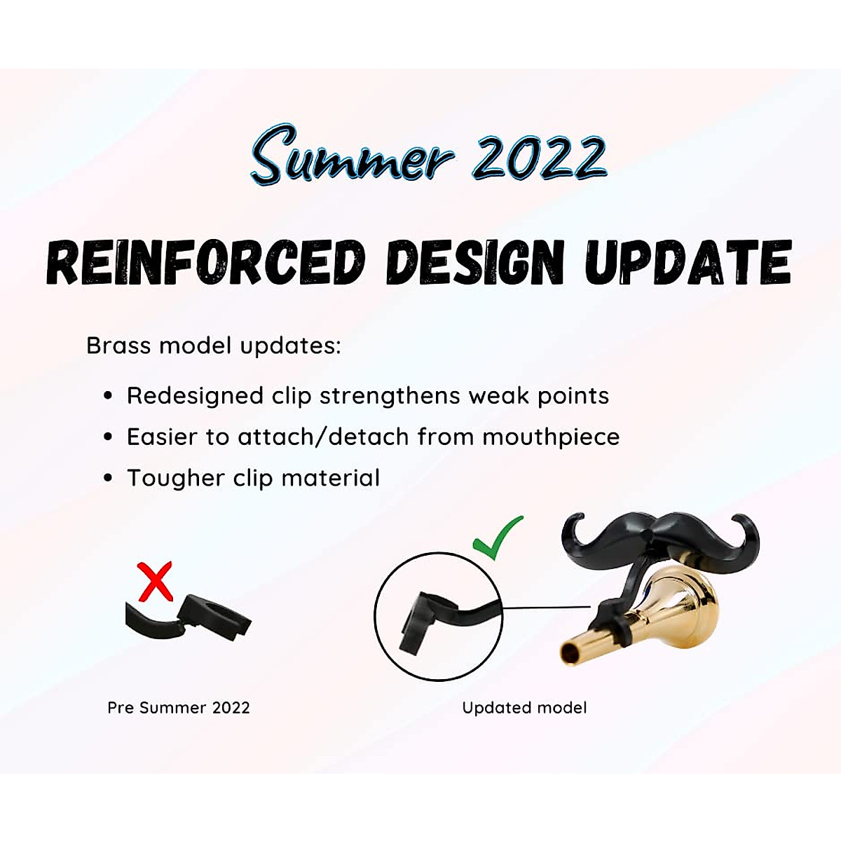 Brasstache - The Original Clip-on Mustache for Trumpet Mouthpiece