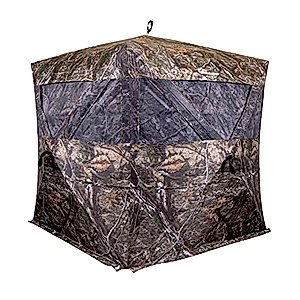 Ameristep Pro Series Extreme View Hub Blind | 3-Person Hunting Blind in Mossy Oak Country DNA Camo