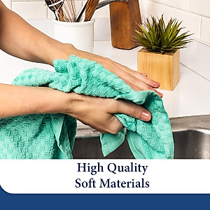 Cosy House Collection 2-Pack Pattern Decorative Kitchen Towel Set - 100% Cotton Dish Cloths for Washing & Drying - 15" x 25" Soft & Absorbent Tea Towels - (Checkerboard, Burgundy)