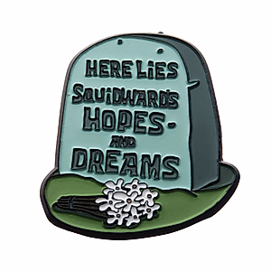 Nickelodeon Spongebob Squarepants, Here Lies Squidward's Hopes and Dreams Enamel Pin