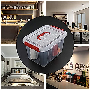 Kiddream 6 Packs Clear Boxes, 6 Quart Plastic Storage Bins with Lids