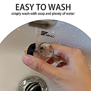 YHSWE (100 PCS Wax Container 6ml Glass Concentrate box with Dessert Silicone Lids Non-stick Glass Oil Multi Use Jar for Lip Balm,Lotion, Cream