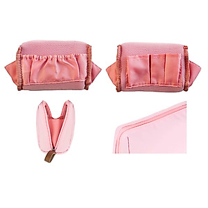 Kososuru Small Makeup Bag, Portable Waterproof Cosmetic Bag Travel Makeup Pouch for Women (Pink, Square)