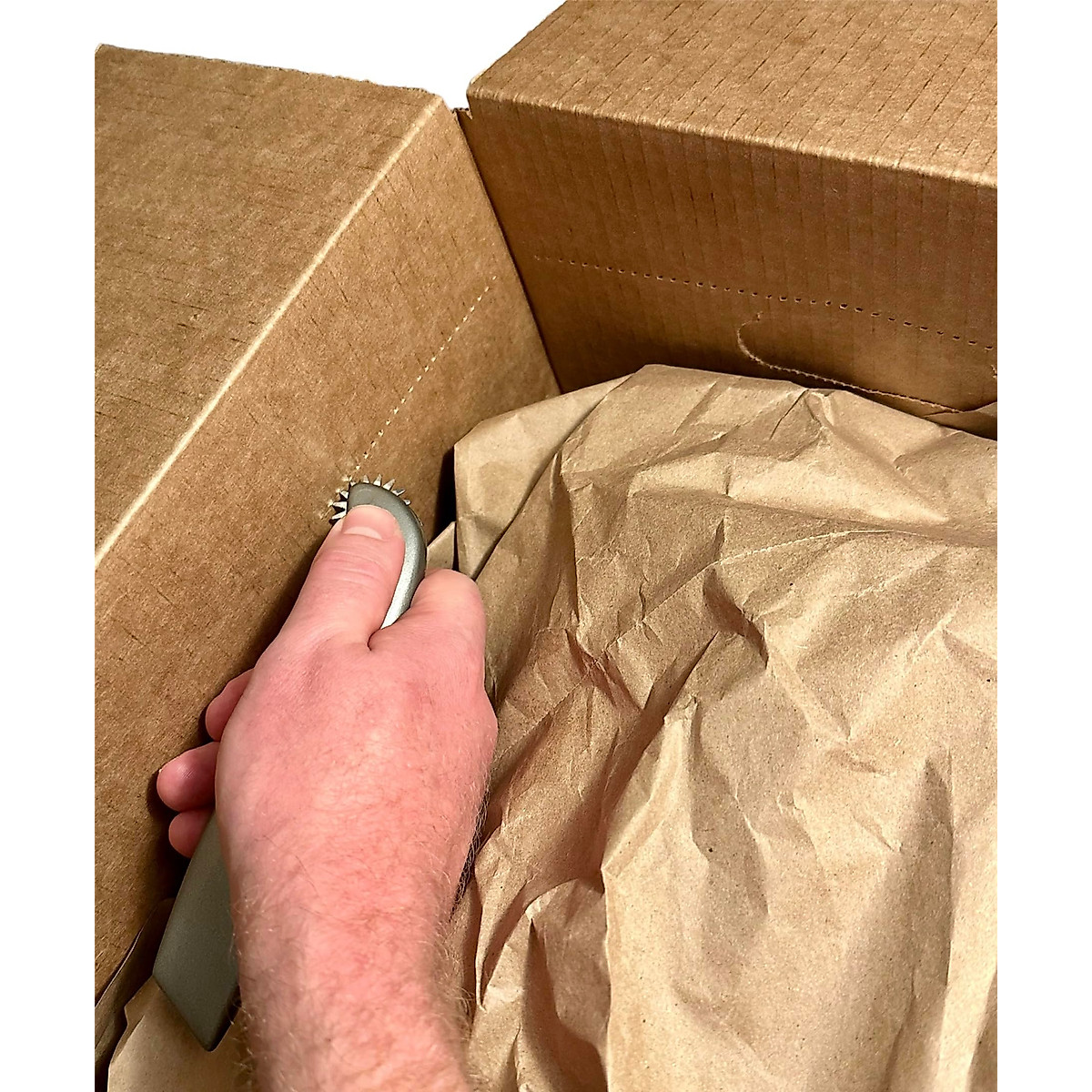 Box Resizer Tool with Scoring Wheel - Utility Knife Cardboard Scorer, Reducer - Box Cutter Sizer Tool for Resizing Reducing Size of Shipping Boxes