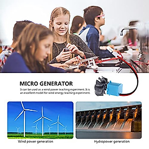 TEHAUX 1set Hydroelectric Teaching Science Portable Kit Physical Wind Small Water Crank Generator Hand Student Emergency Practical Tool Experiment Kits Electricity Manual Power