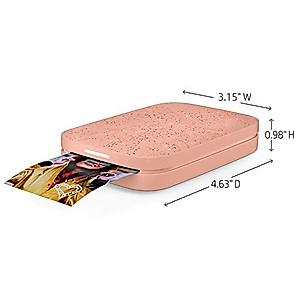 HP Sprocket Portable 2x3" Instant Color Photo Printer (Blush) Print Pictures on Zink Sticky-Backed Paper from your iOS & Android Device.