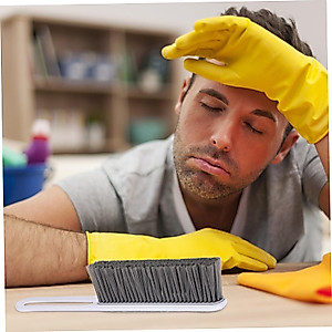 Outanaya 1pc Dust Brush Couch Sofa Cleaner Washing Dish Brush Bed Dusting Brush Dish Bowl Brush Car Cleaning Brush Household Cleaner Grout Cleaner Duster for Car Dustpan Brush White Abs