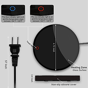 Midgod Coffee Mug Warmer, Electric Coffee Warmer for Desk with Auto Shut Off, Mug Warmer for Coffee and Tea, Coffee Beverage Warmers with 2 Temperature Settings for Water, Cocoa, Milk-Black