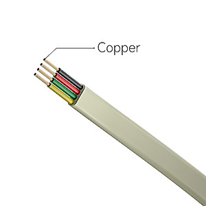 Goupchn Five Way Telephone Splitter RJ11 6P4C Male to 5 Female Outlet Ports Sockets Phone Line Splitter Adapter for Telephone, Landline, Fax Ivory