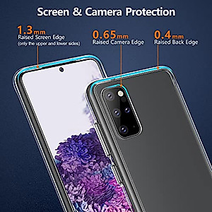 Rayboen for Samsung Galaxy S20 Plus Case, Crystal Clear Non-Slip Shockproof Protective Phone Case, Hard PC Back Soft TPU Frame Slim Transparent Cover for Galaxy S20+ Plus 5G, 6.7inch