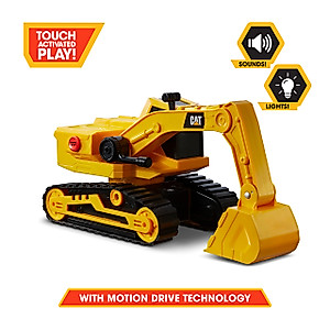 CAT Construction Toys, 11.5" Power Haulers Excavator, Realistic Lights & Sounds, Motion Drive Technology, Working Features, and Interactive Play for Ages 3+