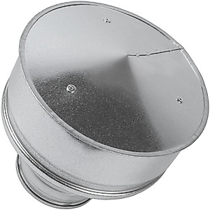 Vent Systems 4" Inch Galvanized Steel Round Roof Vent Cap - All-Season Round Exhaust Protector Cap - Perfect Insulation Roof Vent Cover - Chimney Rain Guard 100 mm