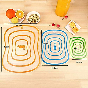 GULRUH Wood Cutting Boards for Kitchen, Non-Slip Plastic Cutting Board Frosted Kitchen Cutting Board Vegetable Meat Tool Kitchen Accessories Chopping Board Cutting Board Non-Stick Oil (Color : Blue)