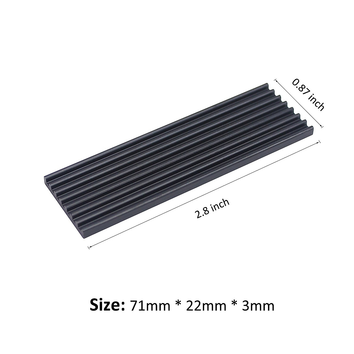 2 Pack PCIe NVMe M.2 SSD Heatsinks Cooler with Nano Silicone Thermal Pad