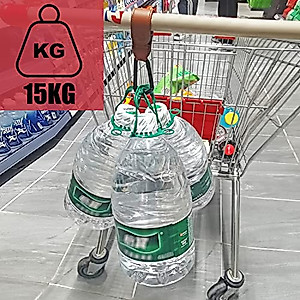 Funbliss Stroller Hooks for Hanging Bags and Shopping,Baby Stroller Hooks Clips,Plus Size, Newest Gen 3 Baby Grade Velcro, Black 2 Pack