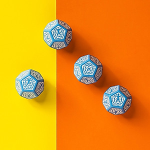 D12 Hit Location Blue & White Die