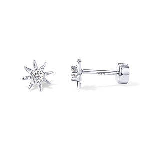 PAVOI 14K Gold Flat Backs (Star, White Gold)