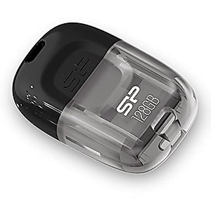Silicone Power J09 SP128GBUF3J09V1K USB Memory, 128 GB, USB 3.2, Gen1 (USB 3.1/3.0/2.0 Compatible), Small, Waterproof, Dustproof, Shockproof, Mac Compatible