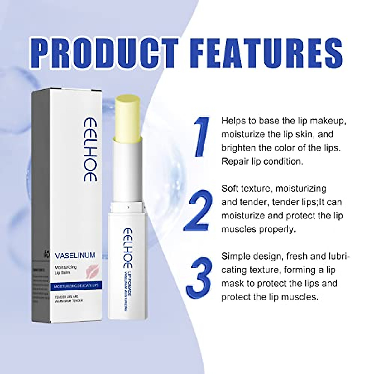 Lip Balm Clean Moisturizing Lip Balm for Chapped Cracked or Dry Lips Paraben and Silicone Free Nourishing Lip Balm Stick Antioxidant-rich Acai Extracts + Avocado Oil