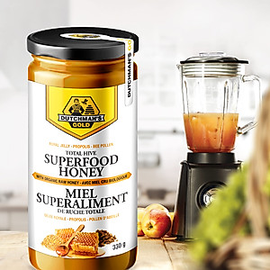 Total Hive Superfood Honey - with Raw Honey, Royal Jelly, Propolis, Bee Pollen, Ginseng