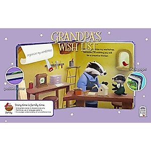 2-Pack Padded Board Books: Grandma's Wishes & Grandpa's Wish List, Ages 1-5 (Chunky Lift a Flap)