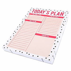 Graphique"Today's Plan" Large Notepad, “Today’s Plan” Notepad with 150 Tear-Off Sheets, Perfect Organizing Busy Days, 6" x 8"