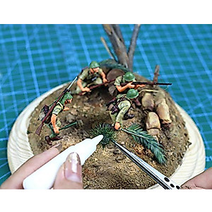 80 Pcs Green Bushy Tufts Lowland Shrubs Tuft Static Grass Vegetation Groups Railway Artificial Grass War Gaming Terrain Decoration Railroad Scenery War Gaming Scenery (Light Green)