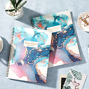 Planner 2023-2024 - Jul.2023 - Jun.2024, 2023-2024 Planner, Academic Planner 2023-2024, 2023-2024 Planner Weekly & Monthly with Tabs, 8" x 10", Flexible Cover, Twin-Wire Binding - Black Waterink