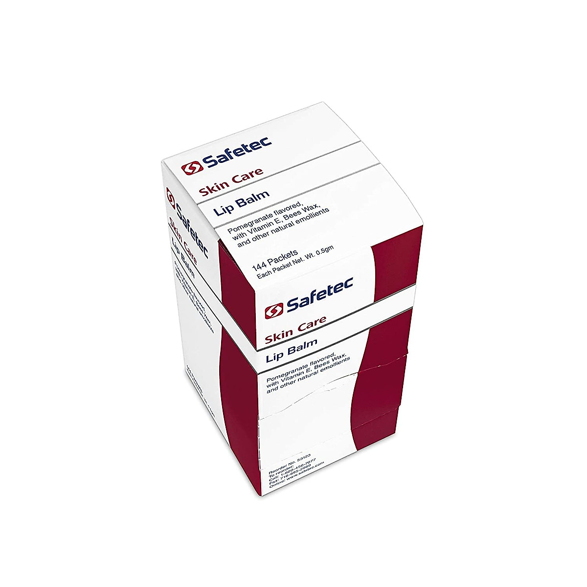 Safetec Lip Balm 53123 Pomegranate Flavored, One color, 144 Count