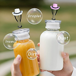 6PCS Cowboy Hat Straw Cover Cap for Stanley Cup, Silicone Cowgirl Hat Straw Topper for Stanley 30&40Oz, 10mm 0.4in Dust-Proof Reusable Straw Tips Lids for Man & Woman Gift. (6PCS Cowboy Hat)