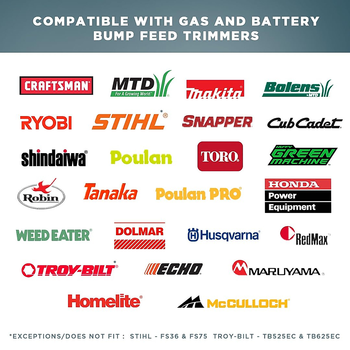 Aero-Flex® Universal Replacement Trimmer Head - Four Flexible line Blades - Fast & Easy to Change Flexible Blades | Saves Time - No More Trimmer Line