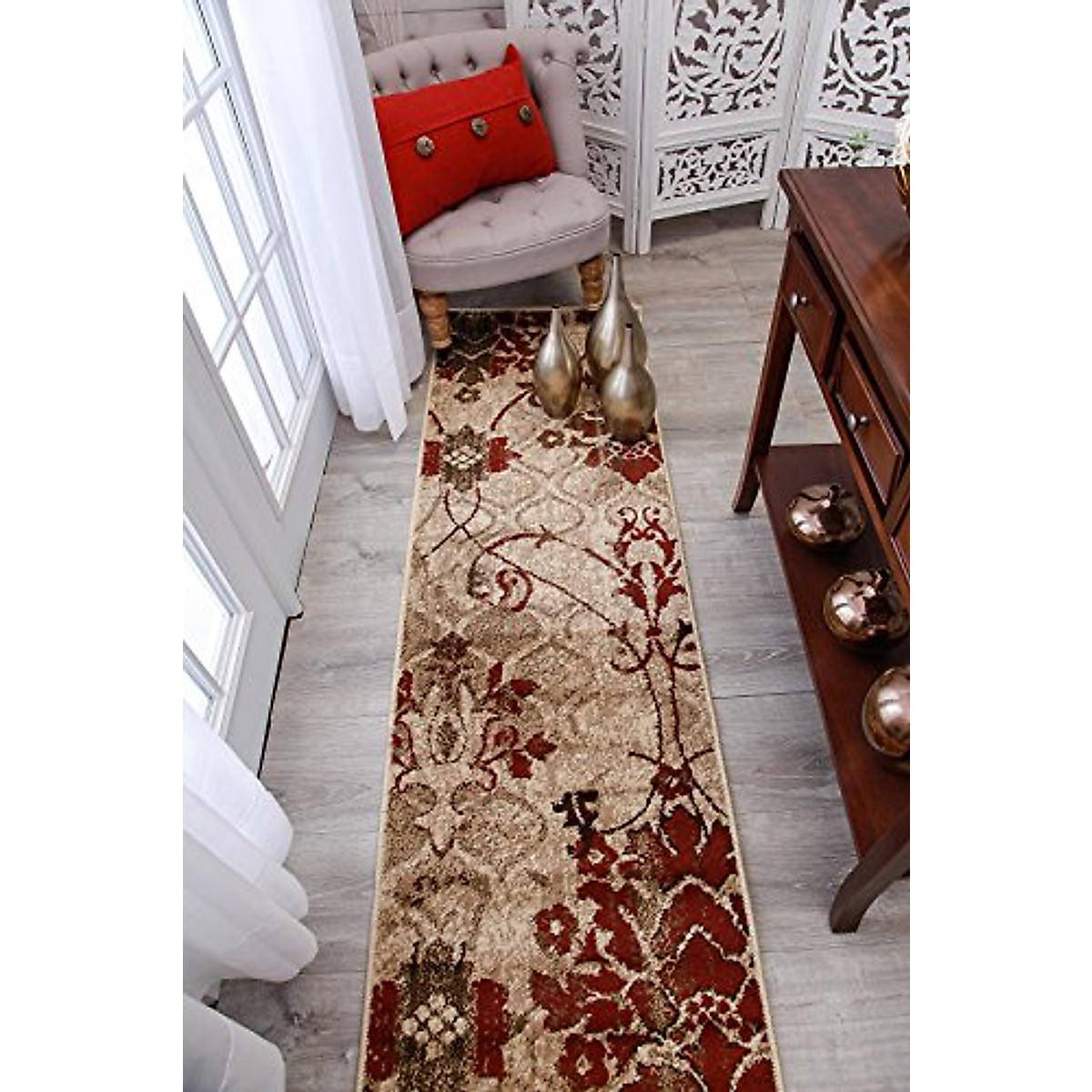 Modern Burgundy Rug Hallway Runners Cream Beige Area Rugs 2x7 Rug Clearance Contemporary Rugs Blue Cream Beige 2x8 Rug