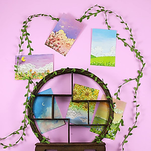 Namzi 265Ft Leaf Ribbon, Artificial Vines Leaves String, Jungle Botanical Greenery, Fake Vines Olive Leaf Garland, for Party Wedding Garden Home Decoration and DIY Craft