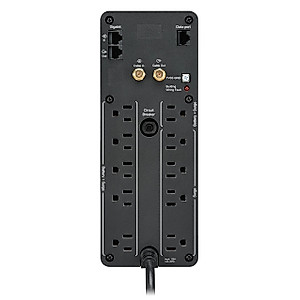APC UPS BR1500MS, 1500VA Sine Wave UPS Battery Backup & Surge Protector, Backup Battery with AVR and LCD Display, 2 USB Charging Ports, Uninterruptible Power Supply, APC Back-UPS Pro Series (Renewed)