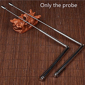 Dowsing Rod Silver, 2 Pcs Retractable Divining Rods Water Divining, Energy Healing, Paranormal - Detect Gold, Water, Ghost Hunting etc (Silver)