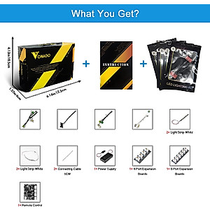 VONADO Led Light Kit Compatible with Lego 21058 Great Pyramid of Giza (No Model), Building Lighting Kit Compatible with Lego 21058 Architecture Bricks Toy (Remote-Control Version)