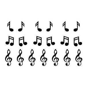 SanerLian Guitar Music Temporary Tattoo Sticker Watercolor Waterproof Adult Men Women Arm Shoulder Back Neck Body Art 10.5X6cm Set of 12 (color3)