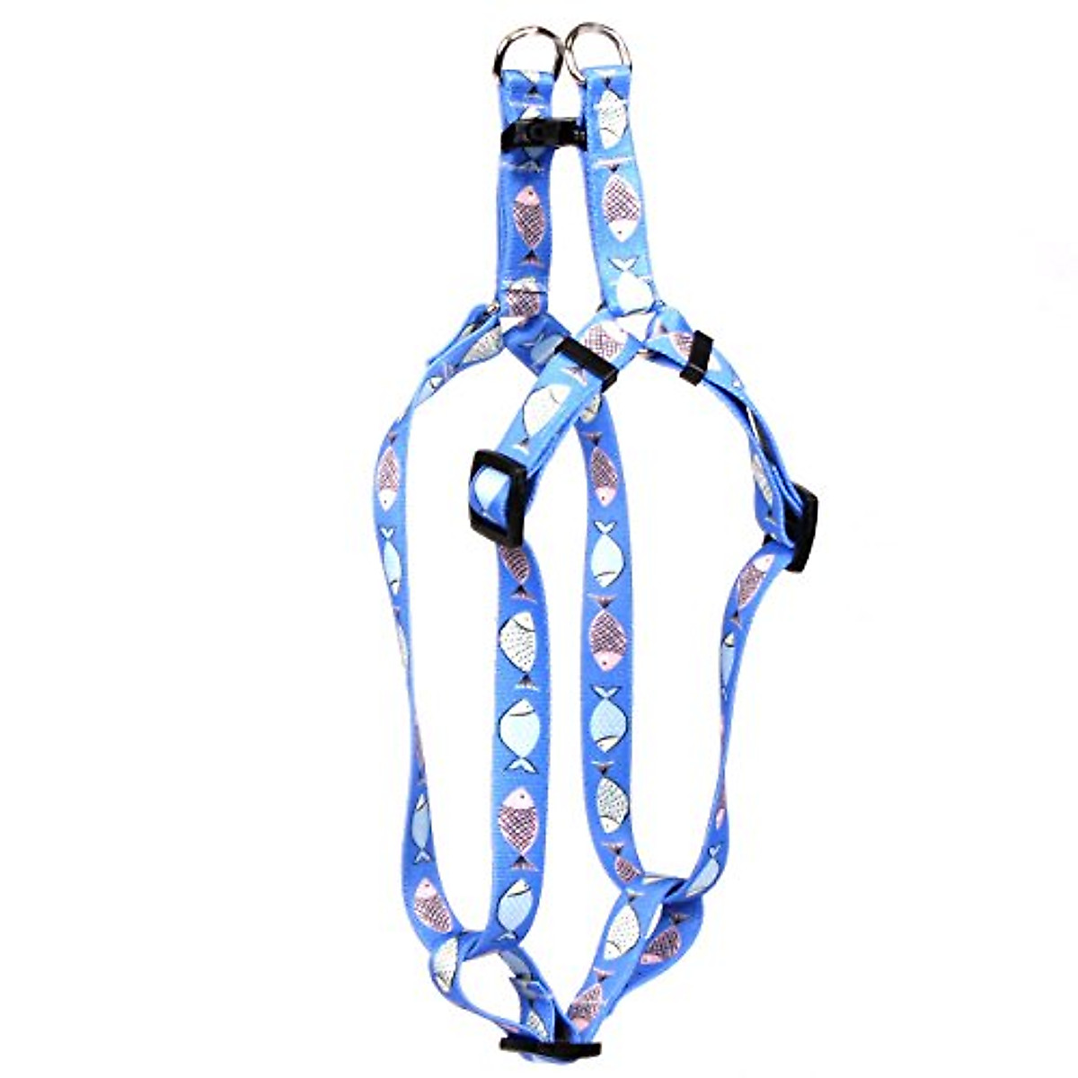 Yellow Dog Design Go Fish Step-in Dog Harness 3/4" Wide and Fits Chest Circumference of 9 to 15", Small