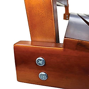 BACKYARD EXPRESSIONS PATIO · HOME · GARDEN 914894 4ft. Rustic Finished Fir Wood (2) Person Porch Swing | Capacity 450lbs, Mahogany