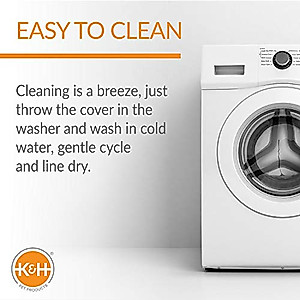 K&H Pet Products Lectro-Kennel Heated Pad Deluxe Cover (Pad not included) Gray Medium 16.5 X 22.5 Inches