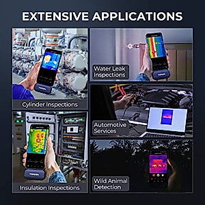 TOPDON TC001 Thermal Camera for Android, 256x192 IR High Resolution, Thermal Imaging Camera, Thermal Imager - 25Hz Refresh Rate, Video Recording Supported, Works for Smartphones and Tablets & PC