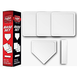 Rawlings | 5-Piece Throw Down Base Set | Pitcher's Mound, Home Plate & 3 Bases
